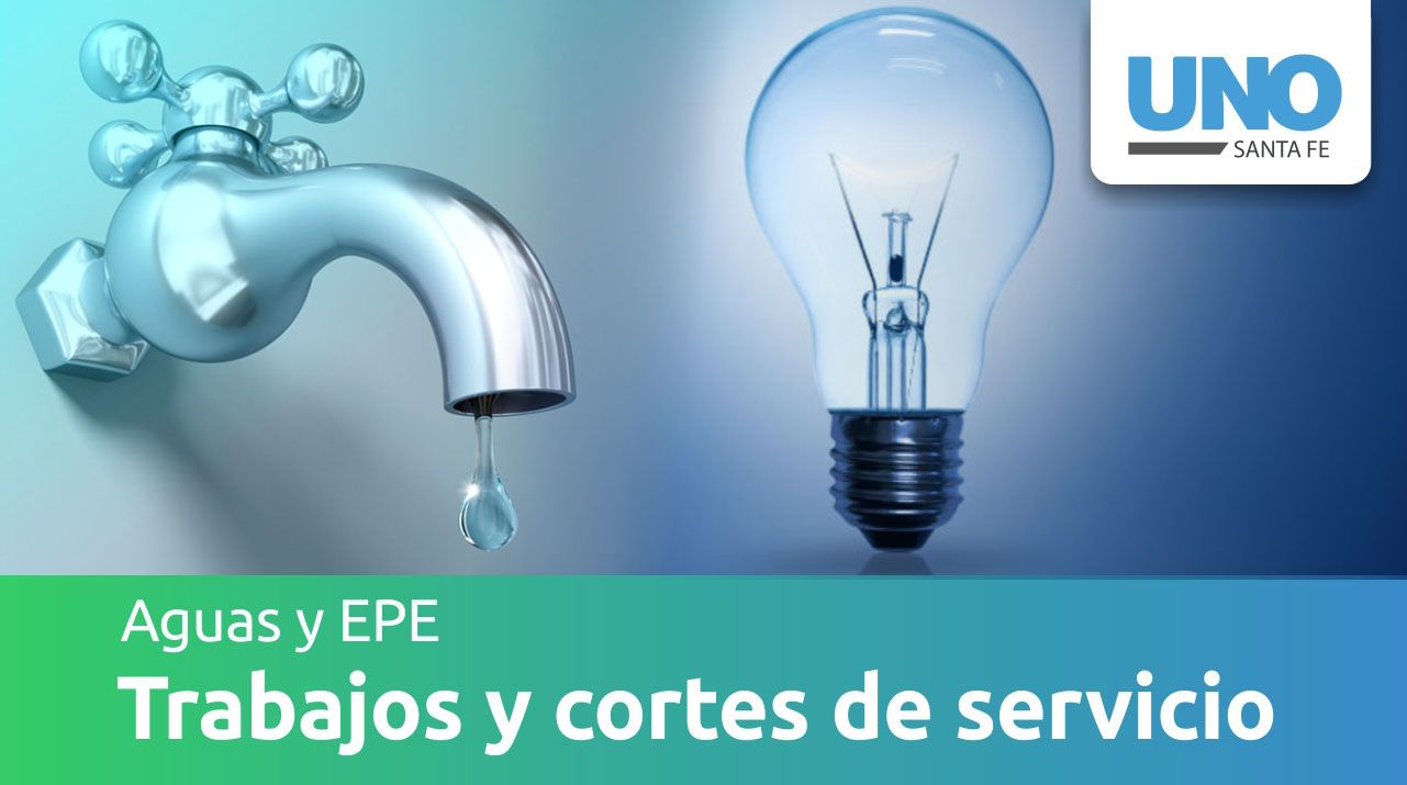 Cortes y trabajos programados por Aguas Santafesinas y EPE