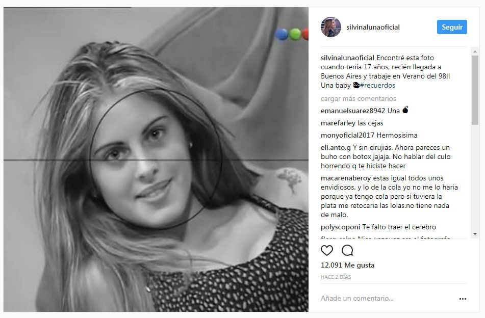 La Foto Retro De Silvina Luna Cuando Tenía 17 Años