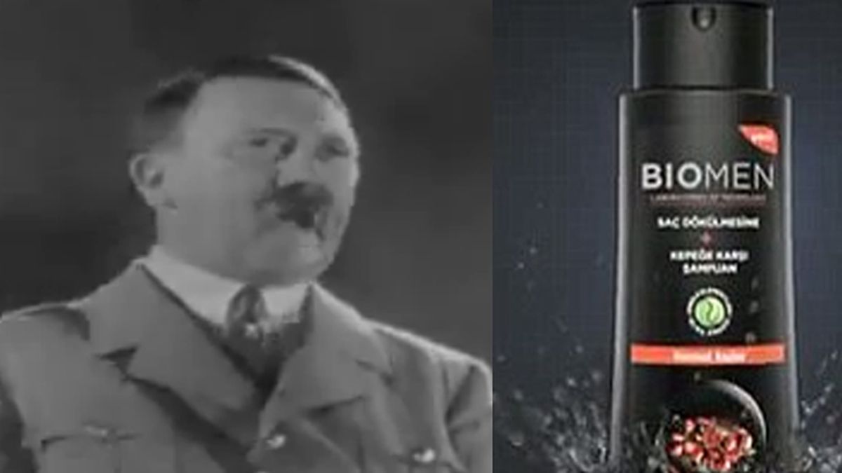 Revuelo por una publicidad de un shampoo que usa la imagen de Hitler
