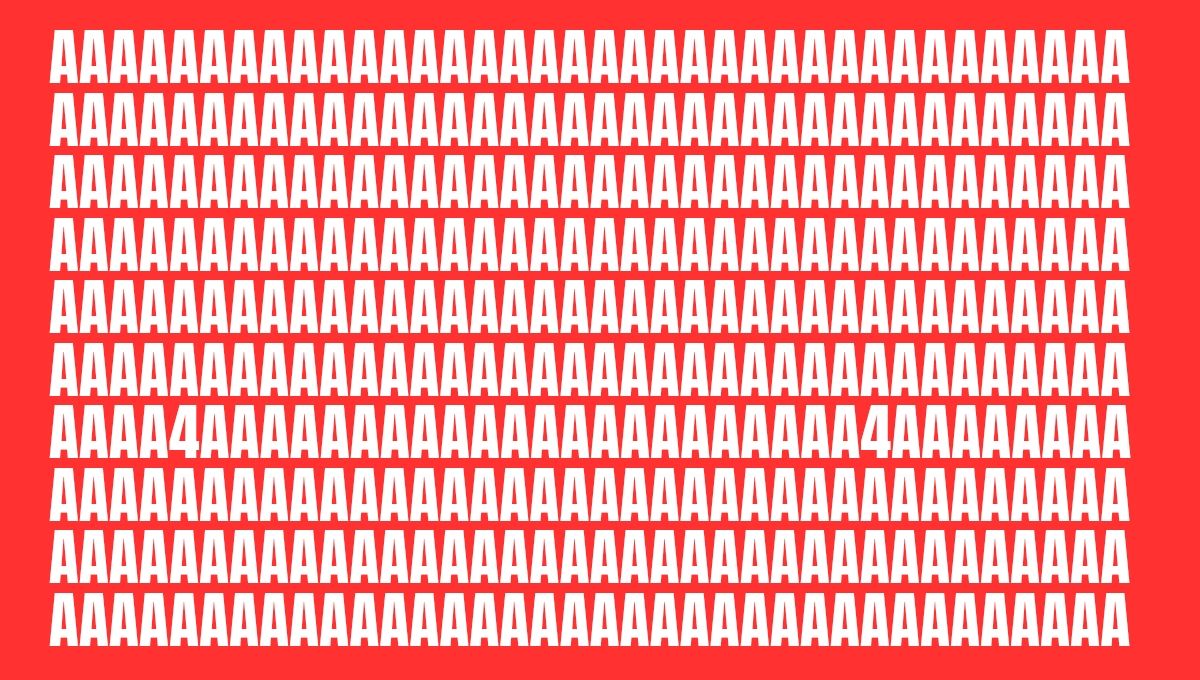 Acertijo visual: solo las personas con vista de halcón podrán encontrar el número entre las letras