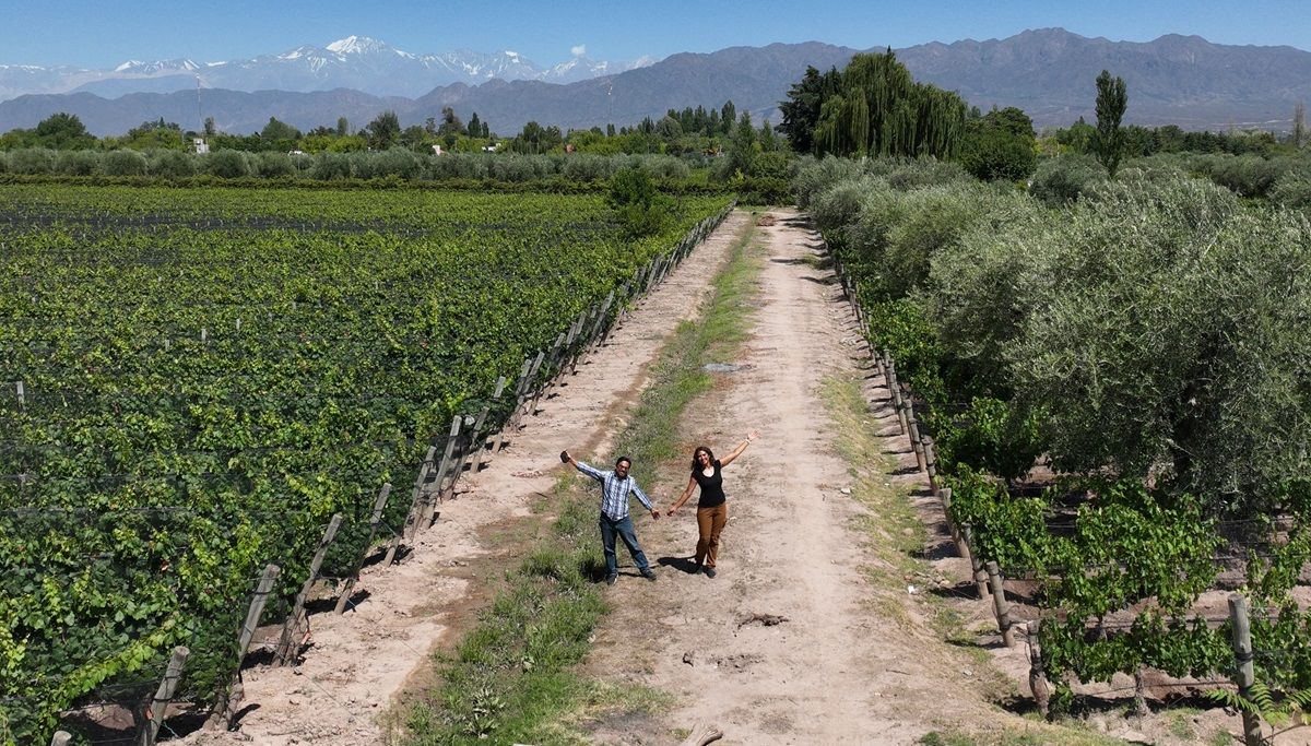 Pareja de Mendoza analiza imágenes de drones de cultivos para mejorar ...