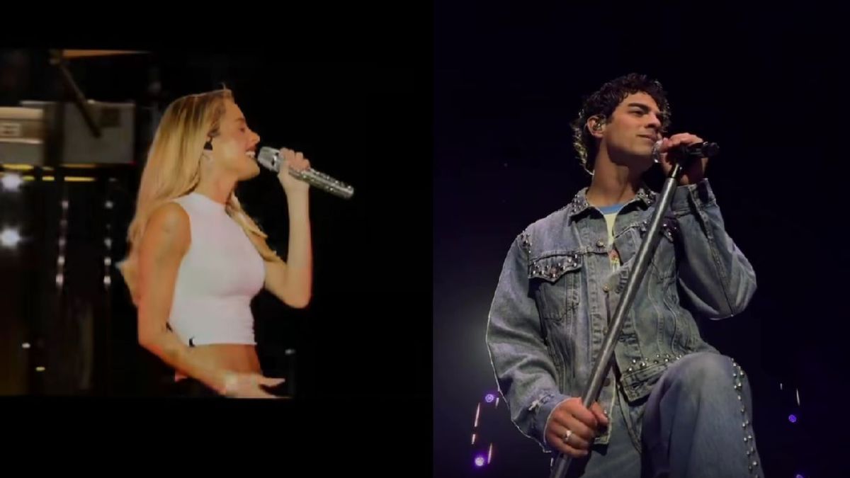 Sorpresa total: Tini Stoessel apareció en el primer show de los Jonas ...