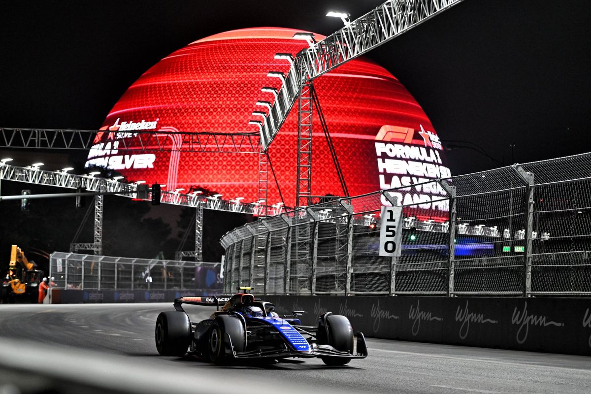 Franco Colapinto chocó con el Williams en la Q2 del GP de Las Vegas de Fórmula 1