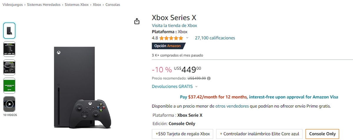 Amazon tiene la Xbox Series X en oferta y es una oportunidad única