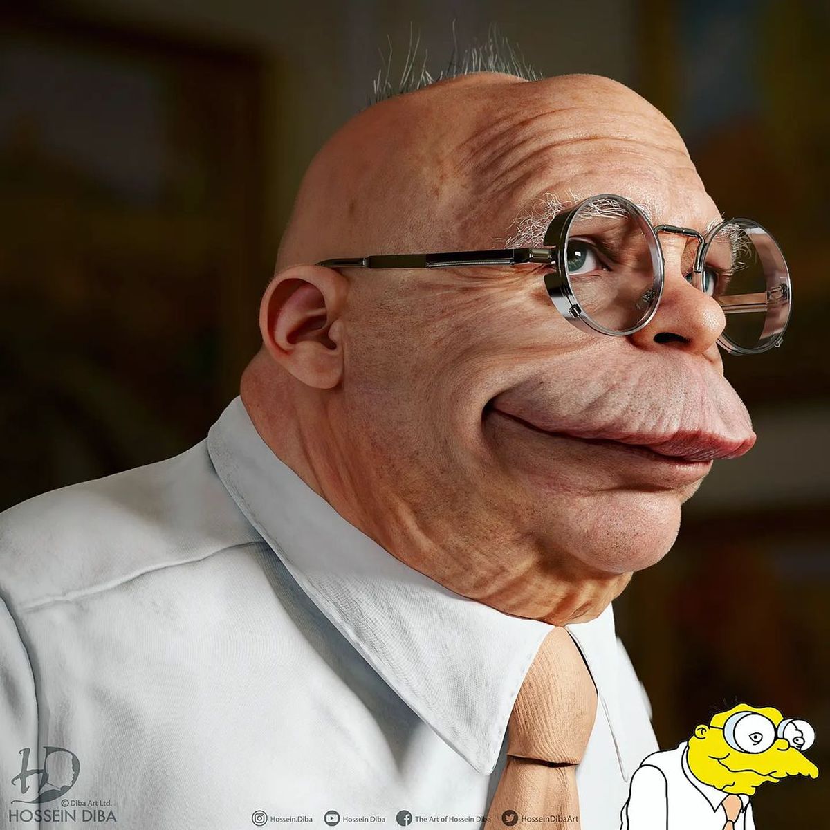 Para la Inteligencia Artificial, así se vería Juan Topo de los Simpson ...