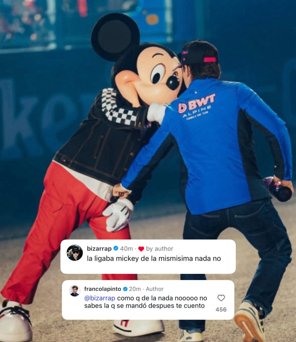 Colapinto analizó el GP de Las Vegas y sus fans fueron contra Mickey ...