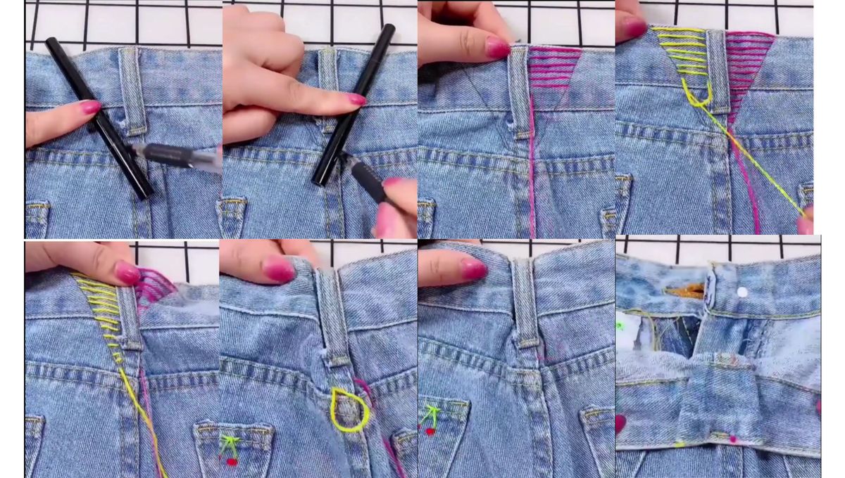 Cómo achicar la cintura del pantalón en el hogar: con 2 materiales, sin ...