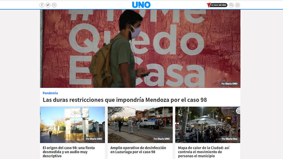 Diario UNO figura entre los medios más importantes de Argentina para la ...