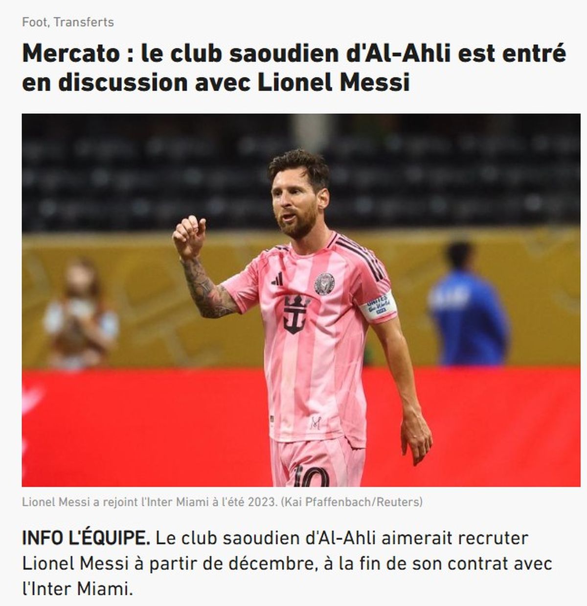 Lionel Messi y una oferta irresistible de Arabia Saudita: la ...