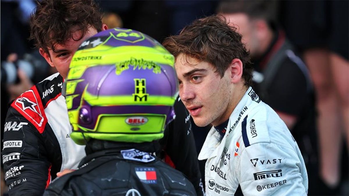 Lewis Hamilton elogió a Colapinto tras la gran labor en Bakú