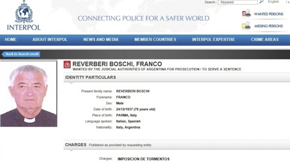 Franco Revérberi, el cura de San Rafael acusado de torturador