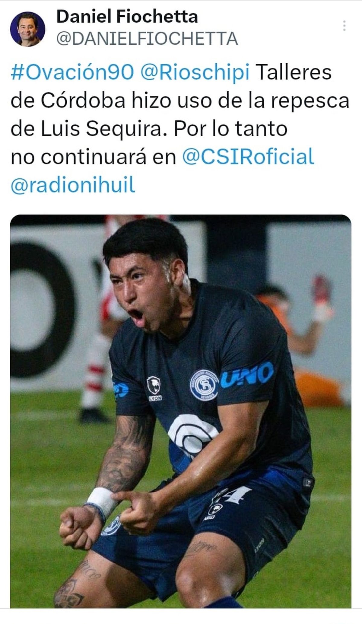 Luis Sequeira se va de Independiente Rivadavia: el motivo de su salida