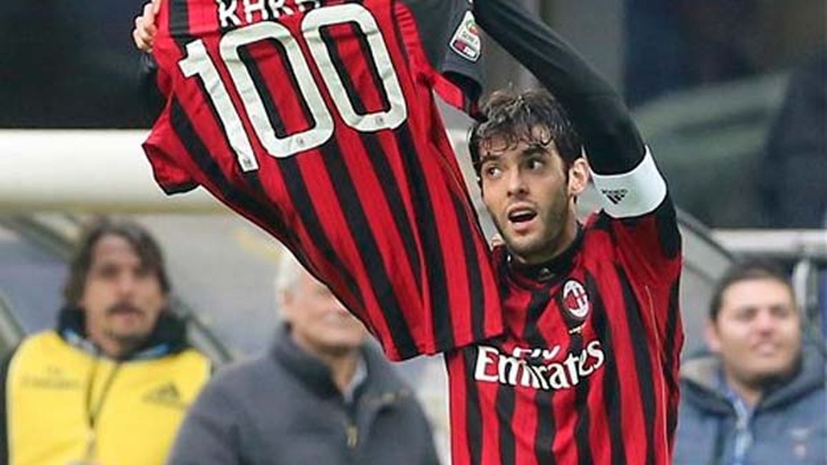 Kaká festejó su gol número 100 con la camiseta del Milan