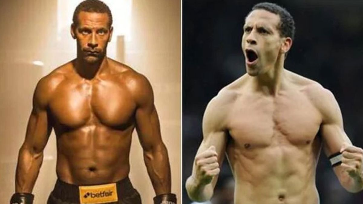 El cambio físico de Rio Ferdinand: de futbolista a boxeador