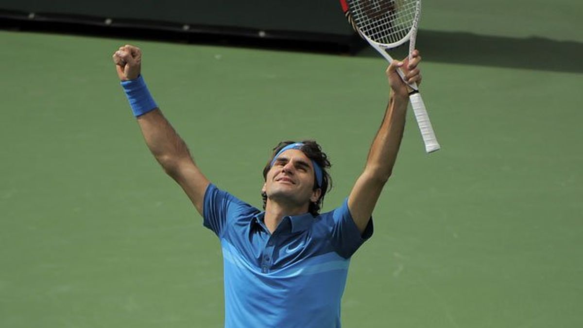 Roger Federer le dio una lección a Isner en Indian Wells