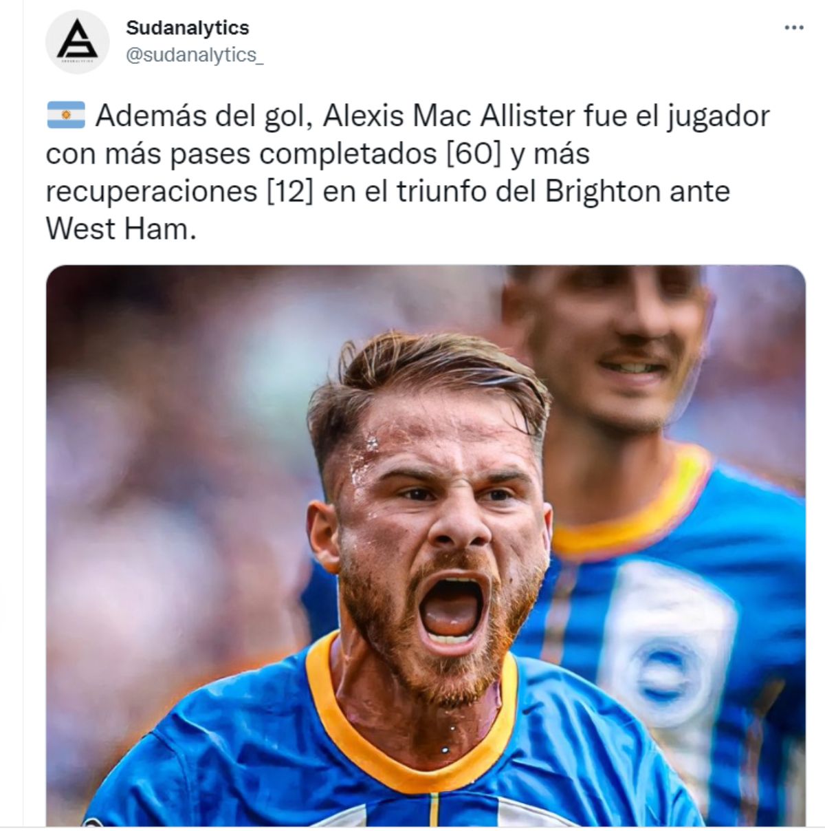 Alexis Mac Allister marcó un gol en la victoria del Brighton