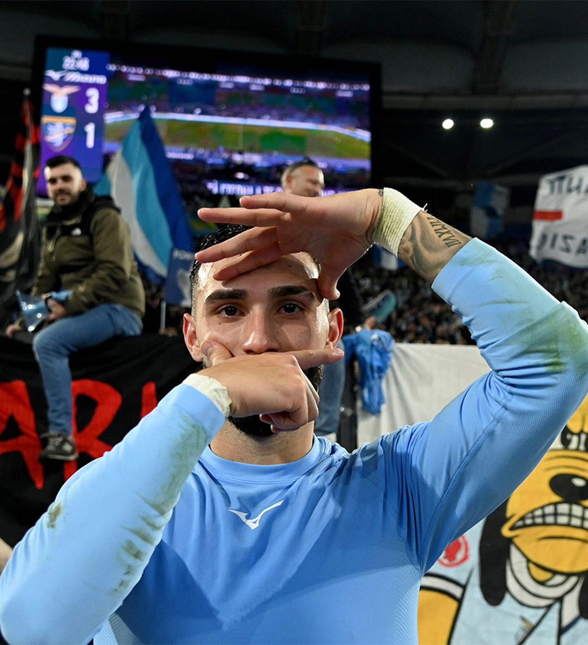 Valentín Taty Castellanos tuvo una gran actuación en Lazio