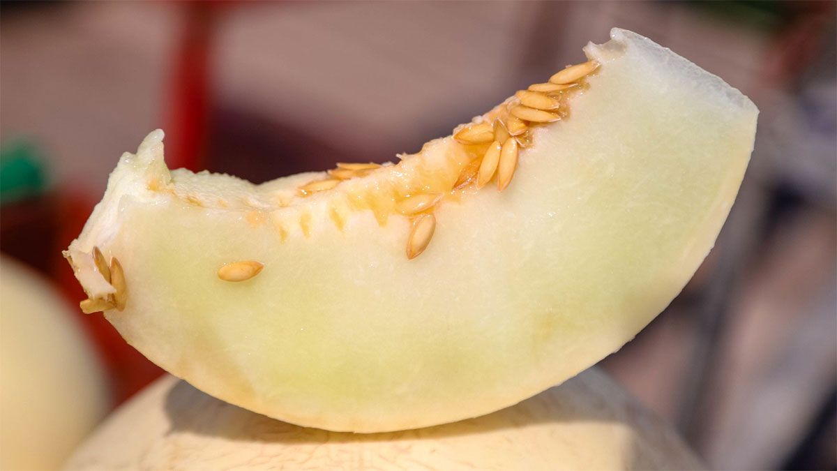 Hay un detalle en el melón que indica que la fruta está dulce y a punto