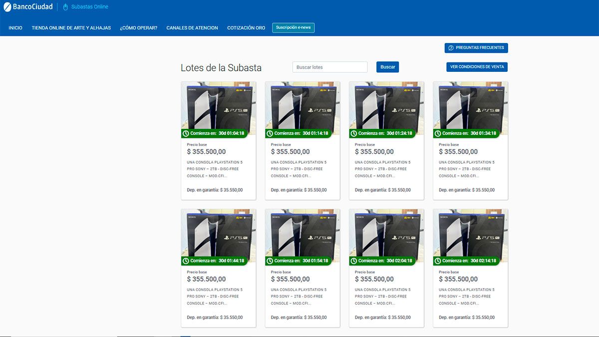 Subasta online por 52 PlayStation 5: como participar por las consolas ...