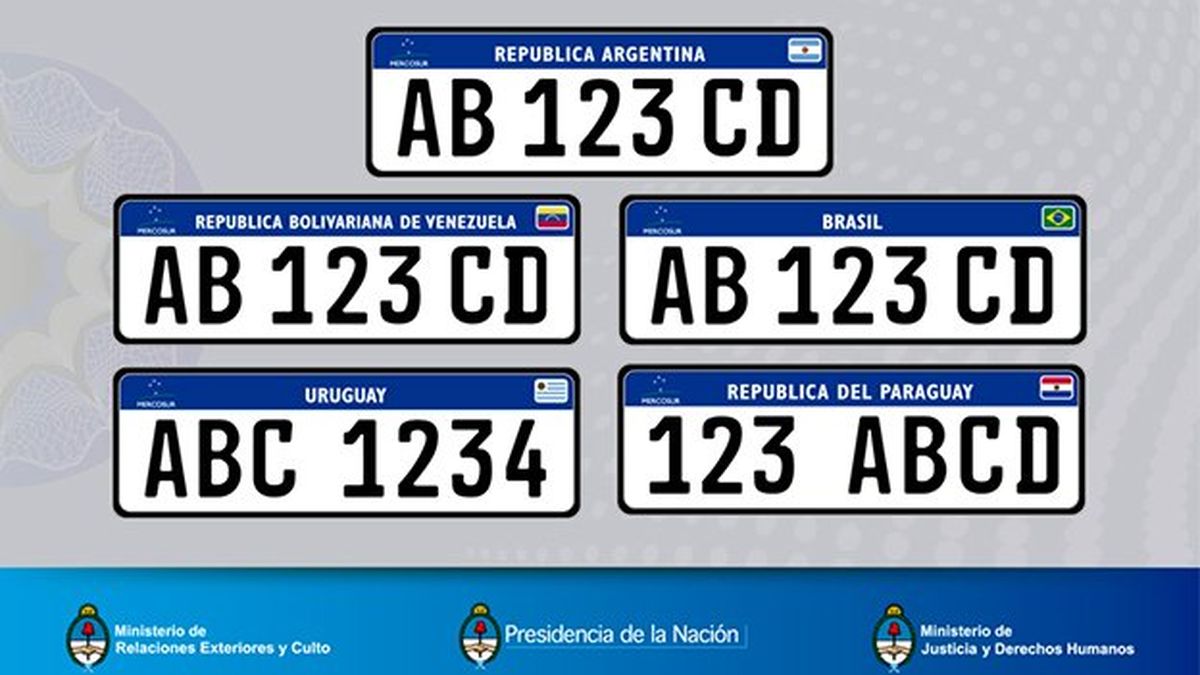 Diseñaron patentes de autos únicas para el Mercosur: en Argentina ...
