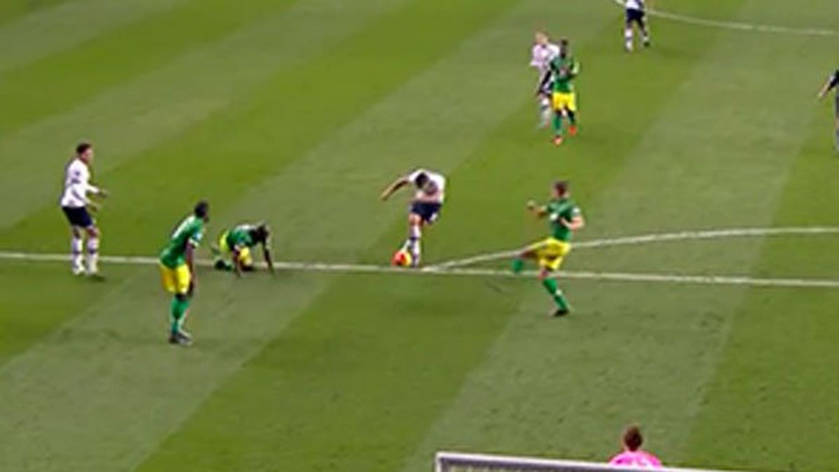 Lamela se lució con una deliciosa y potente rabona