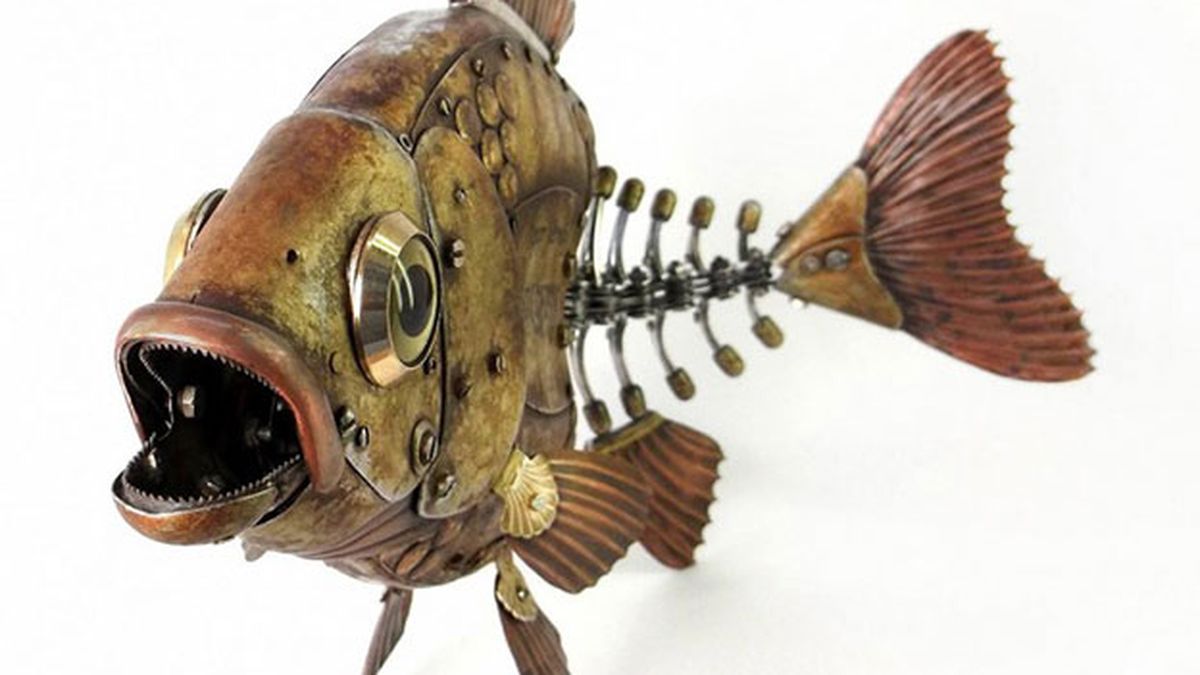 Este artista utiliza chatarra para crear hermosas obras