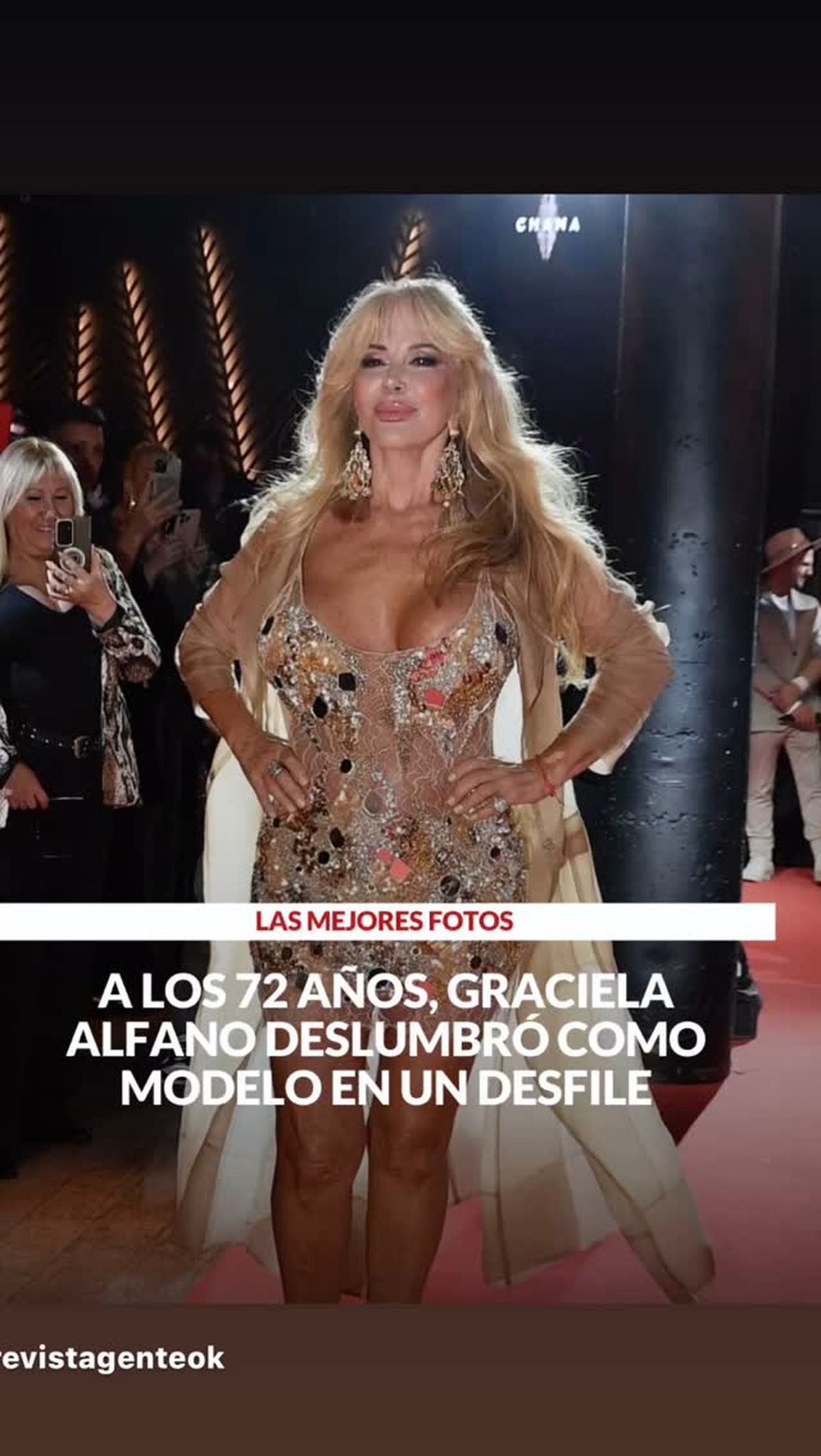 A sus 72 años, Graciela Alfano desfiló en mini vestido XS y arrasó: Intacta