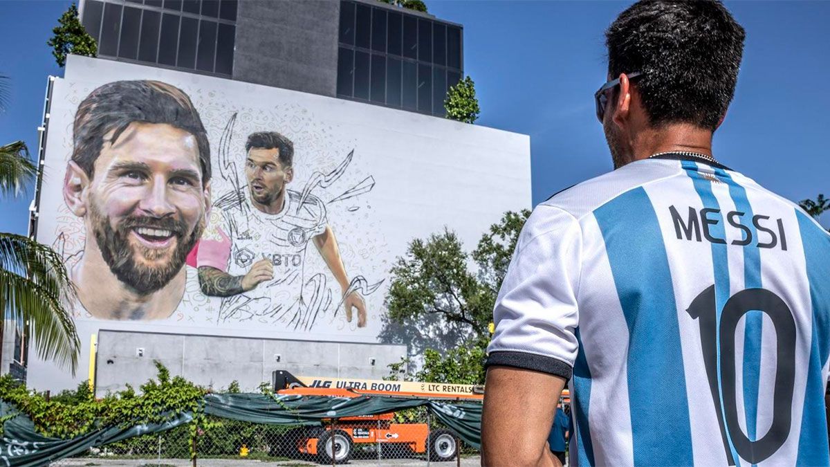 Lionel Messi ya tiene un mural gigante en Miami