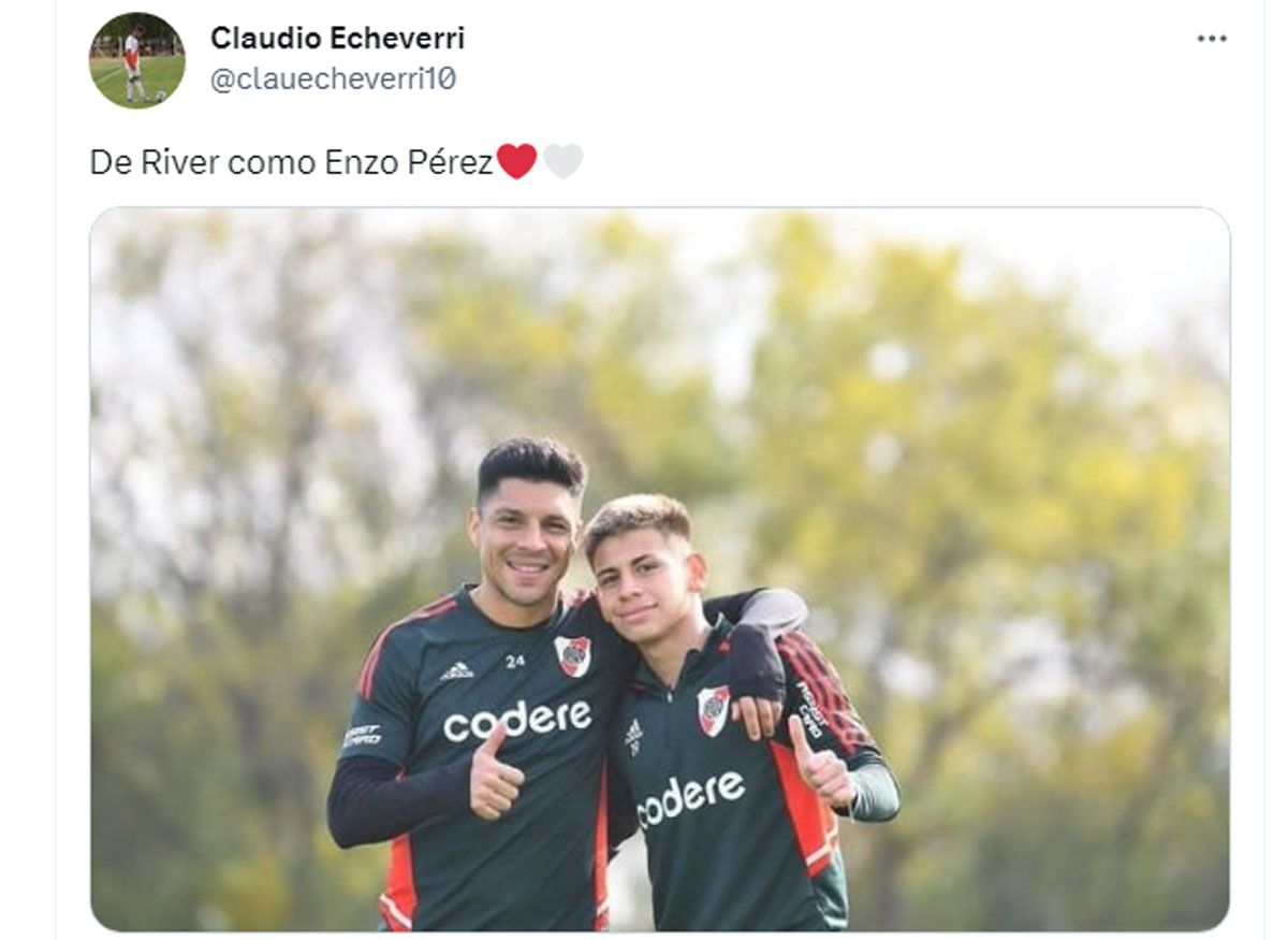 Claudio Echeverri llegó al corazón de todos los hinchas de River