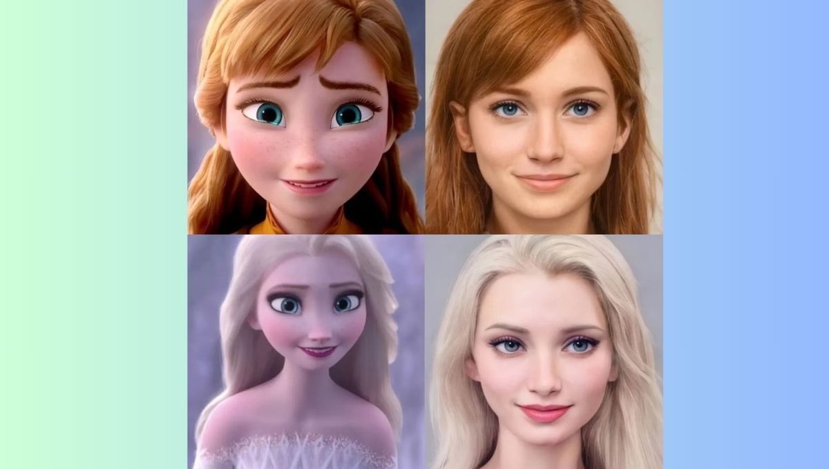 Así se verían Elsa y Ana de Frozen en la vida real, según la IA