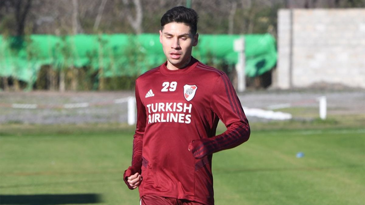 Montiel fue uno de los primeros en llegar a la práctica de River