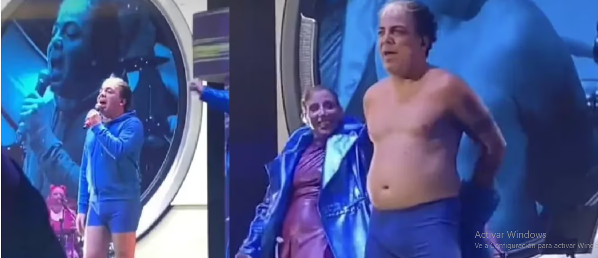 Cristian Castro se quedó en boxer en el show de Miranda