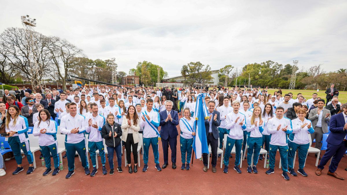 Alberto Fernández despidió a la delegación que irá a los Juegos Odesur 2022