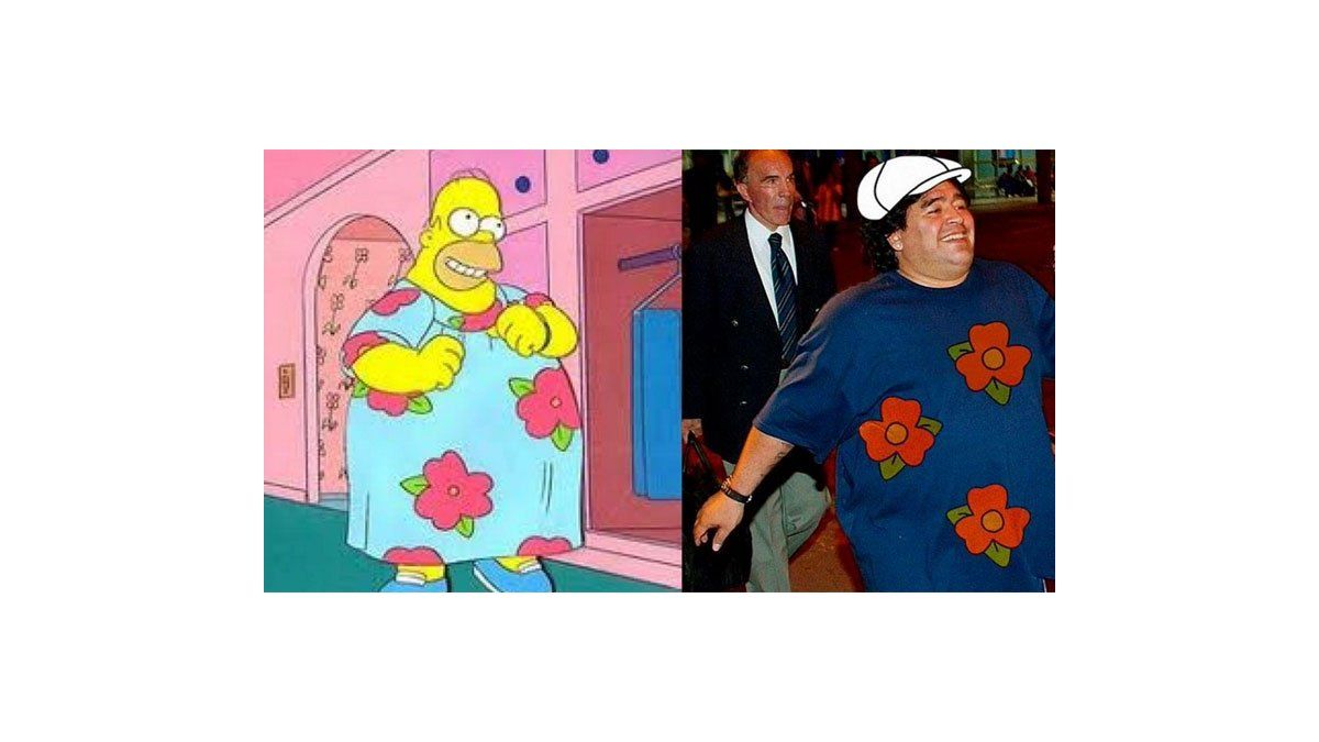 Homero Simpson se enojó y destrozó a Maradona