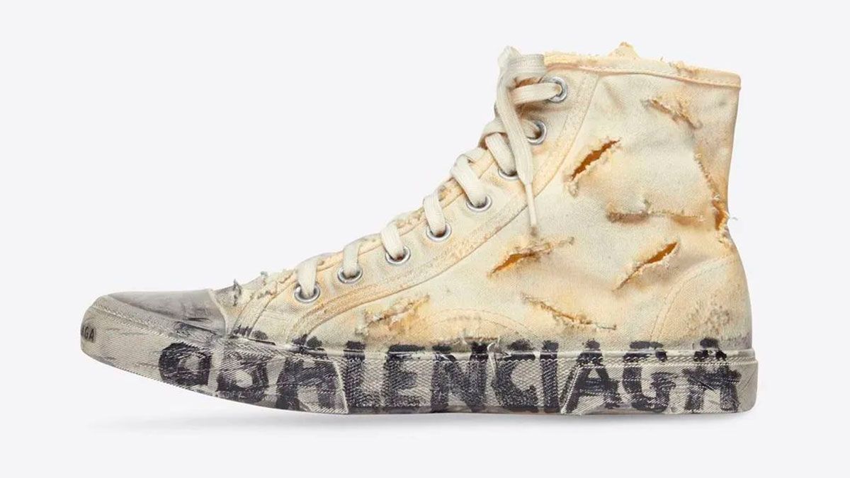 Balenciaga vende zapatillas con efecto sucia y rotas en un exorbitante ...