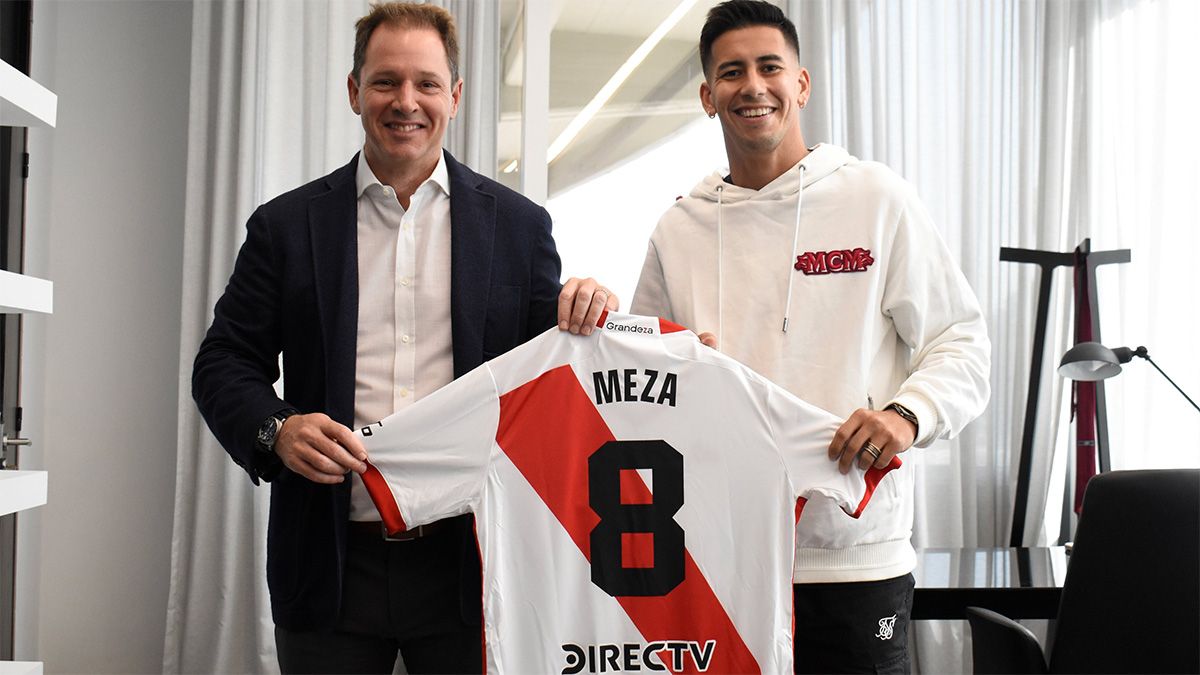 Maximiliano Meza, después de idas y vueltas, fue presentado como ...