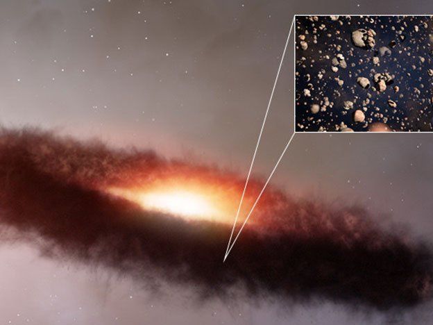 El extraño anillo de piedra alrededor de una estrella