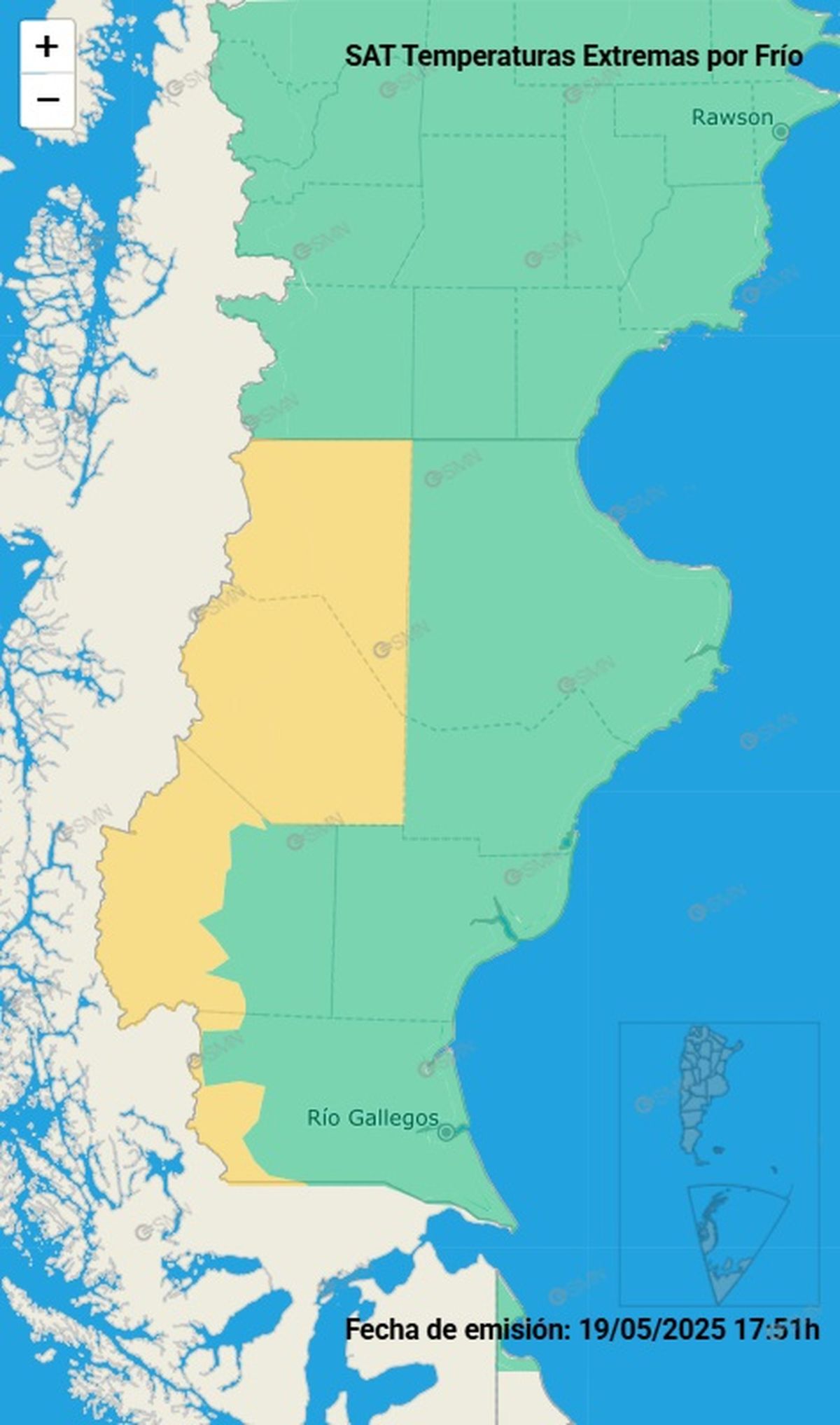 El SMN emitió un alerta por temperaturas extremadamente frías en esta ...