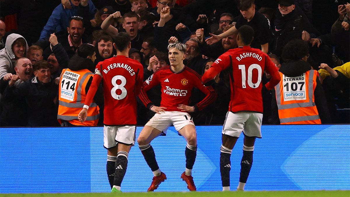 Garnacho hizo un doblete en Manchester United y fue protagonista de un ...