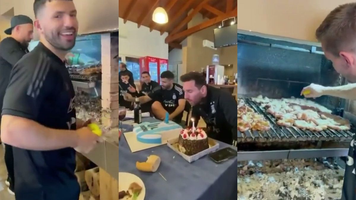 Messi disfrutó de un mega asado por su cumpleaños