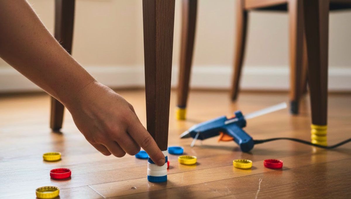 Si tenés tapitas de gaseosa en casa tenés un tesoro para tus sillas ...