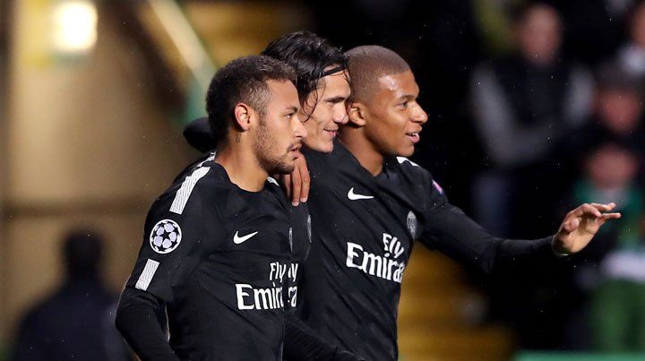 El trío de atacantes del PSG arrancaron la Champions con todo
