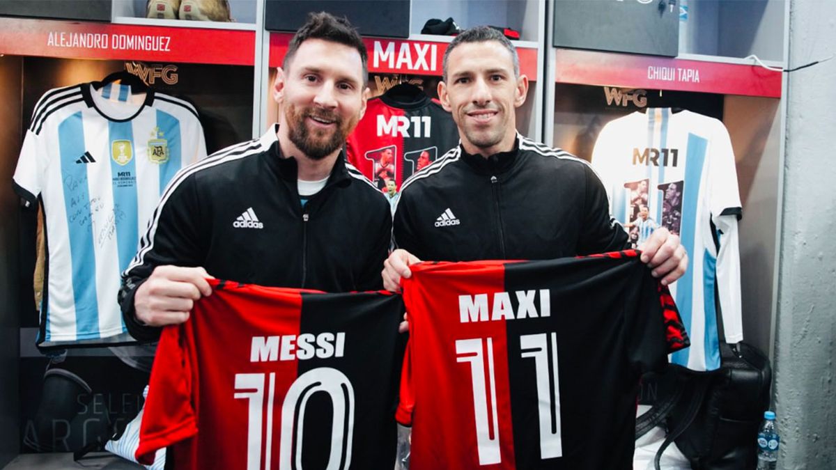 Messi le puso el moño a la gran fiesta de despedida de Maxi Rodríguez