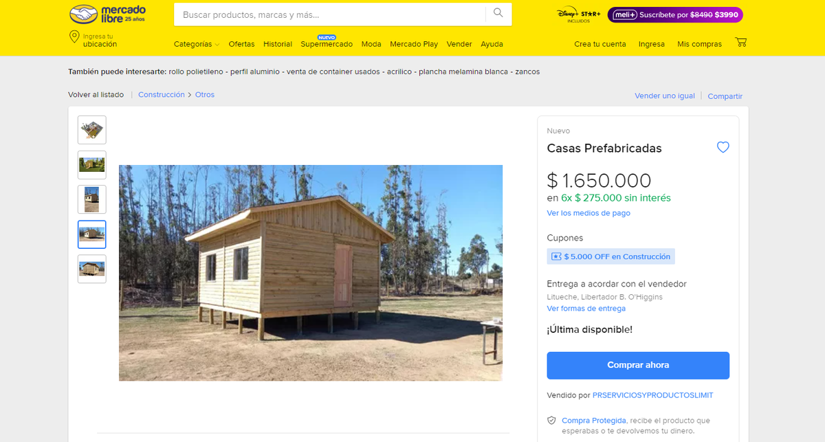 Estas son las casas prefabricadas que en Mercado Libre se venden a 2 millones de pesos