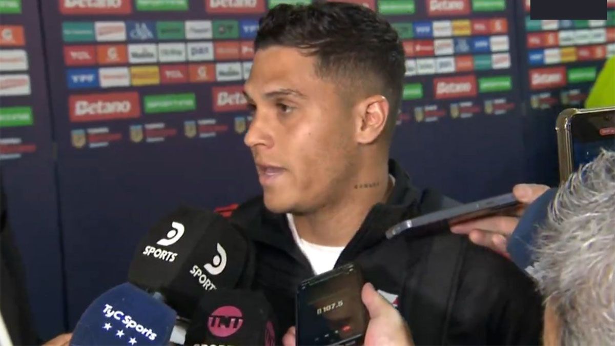 Juanfer Quintero se cruzó feo con un periodista tras la derrota de River