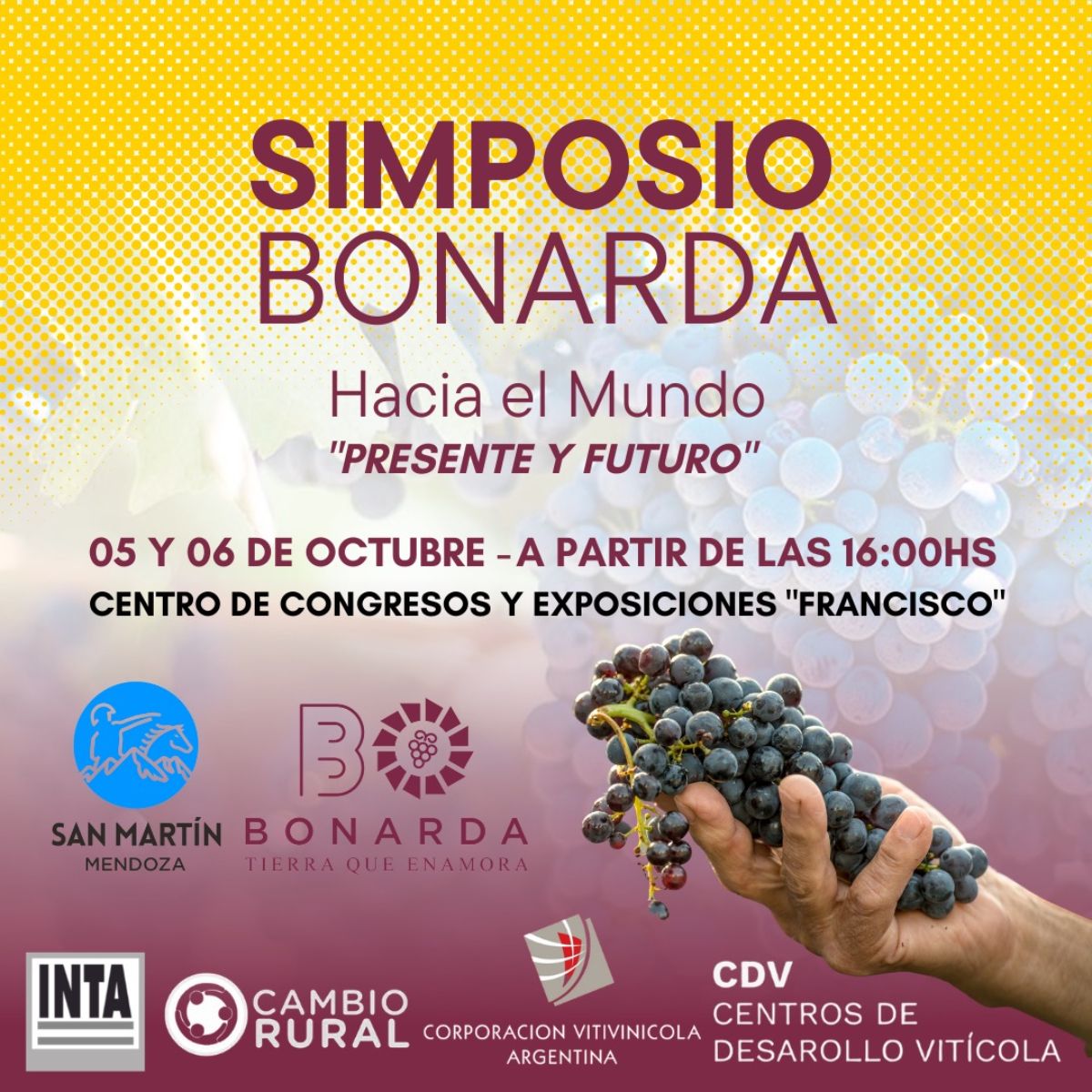 Bonarda: el varietal emblemático de San Martín tendrá su primer simposio en el Este