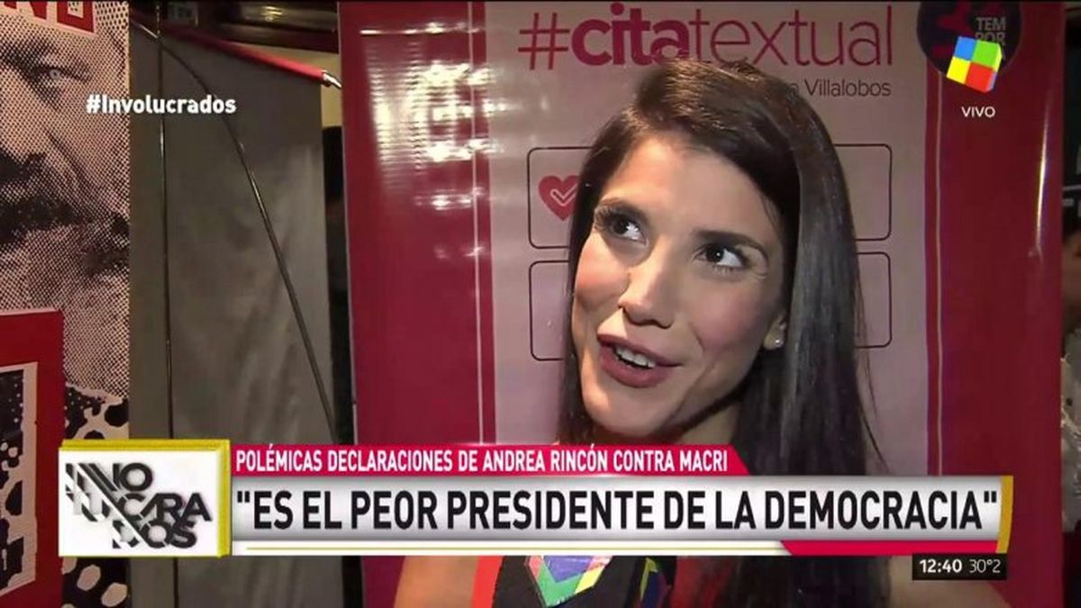 Andrea Ricón: Macri es el peor presidente