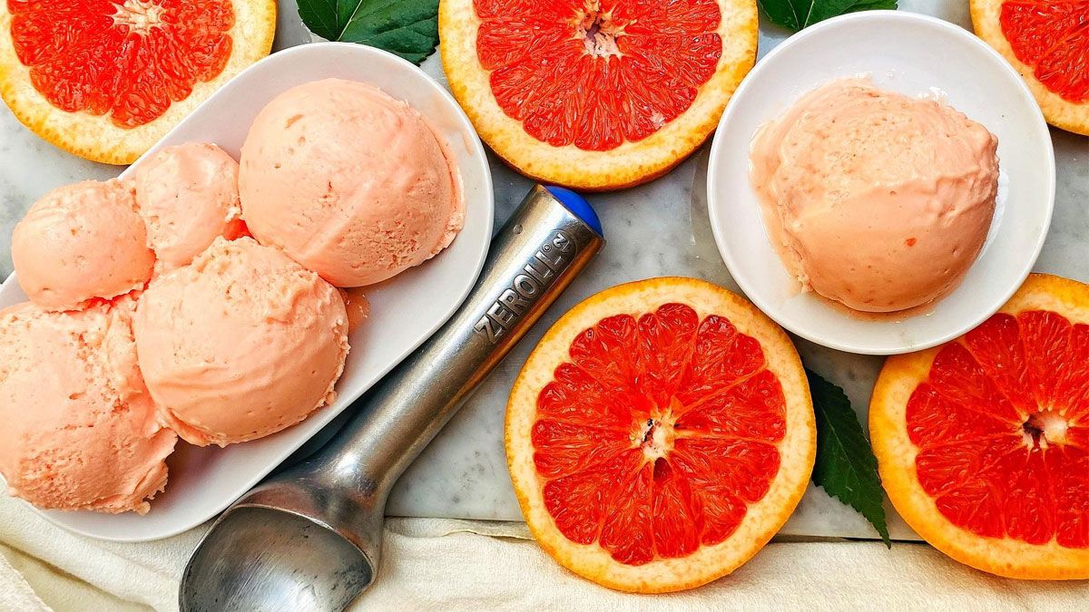 Receta de helado de pomelo, una explosión de sabor