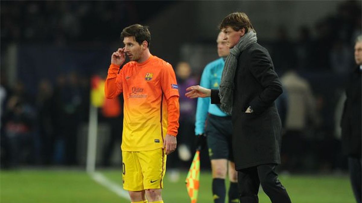 Messi sufrió una lesión en el bíceps femoral de la pierna derecha