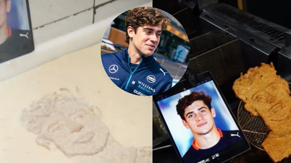 El video de la replica de la cara de Franco Colapinto en una milanesa ...